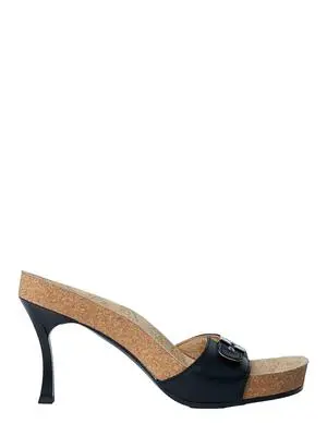 Balenciaga Scholl Heeled Sandals - Black