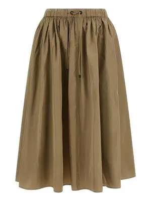 MAX MARA Max Mara Silk Blend Taffeta Midi Skirt
