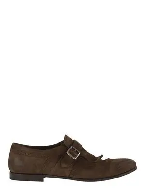 Church's Shanghai Suede Monk Strap With Fringe Detail - Brown