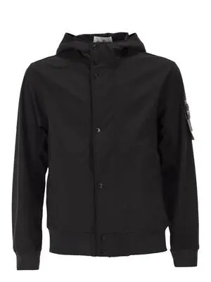 Stone Island Hooded Water-resistant Technical Jacket - Black