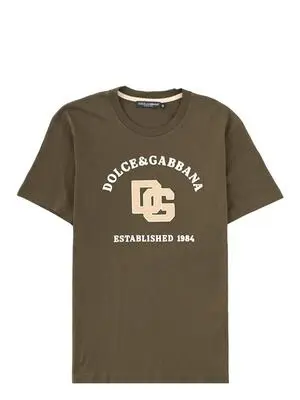 Dolce & Gabbana T-shirt With Logo - Brown