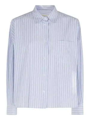 Max Mara Striped Cotton Shirt - Blue
