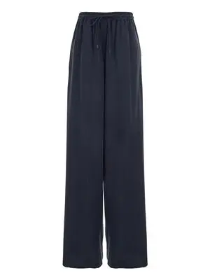 Max Mara MAX MARA "Genero" Wide Leg Silk Pants With Drawstring Waist Multicolor