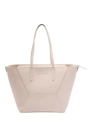 Brunello Cucinelli Calf Leather Tote Bag With Pouch - Multicolor