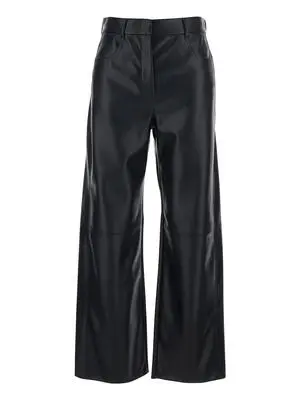 Max Mara Black Ecopelle Pants - Multicolor