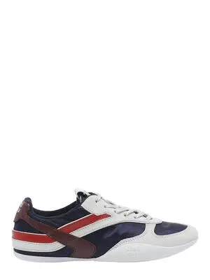 Miu Miu Fabric And Calf Leather Gymnasium Sneakers - Blue