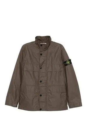 Stone Island Waxed Pigment Cotton Tela Field Jacket - Brown