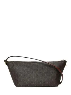 Saint Laurent Monogram Print Shoulder Bag - Brown