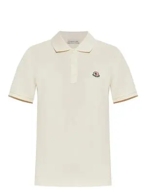 Moncler Cotton Piqué Logo Polo Shirt - Multicolor