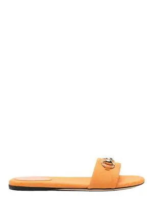GUCCI GUCCI Horsebit Detail Patterned Slip-On Slides