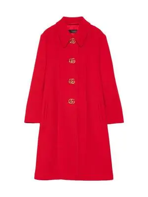 Gucci Single-breasted Wool Coat - Red