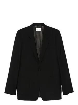 Saint Laurent Virgin Wool Single-button Blazer - Black