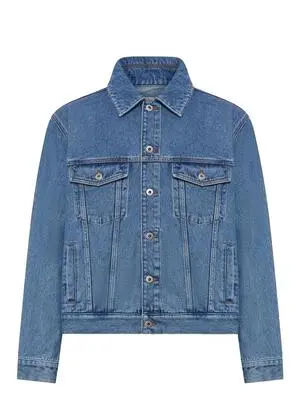 Loewe Anagram Embroidered Denim Jacket - Blue