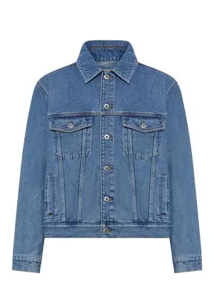 Loewe Anagram Embroidered Denim Jacket - Multicolor