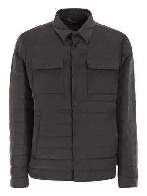 Herno Quilted Cotton Velvet Shacket - Multicolor