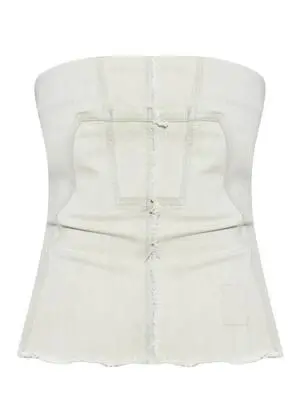 Rick Owens Sleeveless Vest With Drawstring Detail - Cream