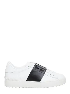 Valentino Garavani Open Sneaker With Rockstud Details In Leather - White
