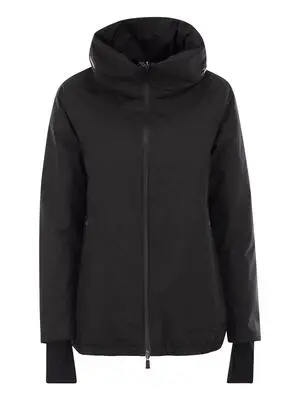 Herno A-shaped Down Jacket With Hood And 2-layer Waterproof Construction - Black