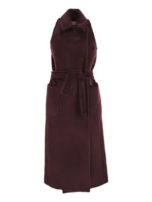 Max Mara Sleeveless Alpaca And Wool Coat - Multicolor
