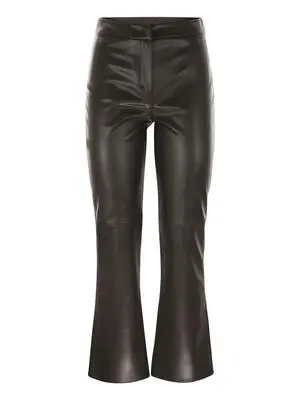 Max Mara S MAX MARA Coated Fabric Trousers Black