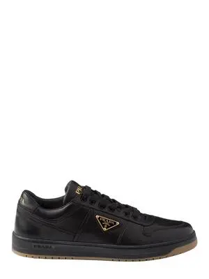 Prada Leather Lace-up Sneakers - Black