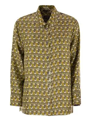 Max Mara Reversible Printed Silk Shirt - Multicolor
