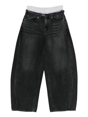Alexander Wang Grey Denim Wide-leg Jeans - Gray