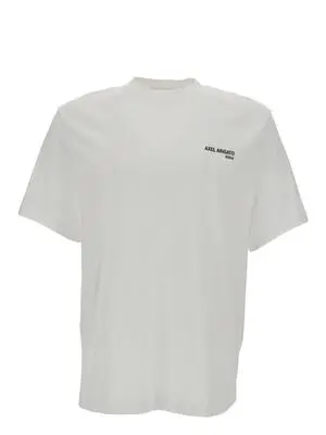 Axel Arigato Legacy' White T-shirti With Logo Lettering Print In Cotton - Multicolor