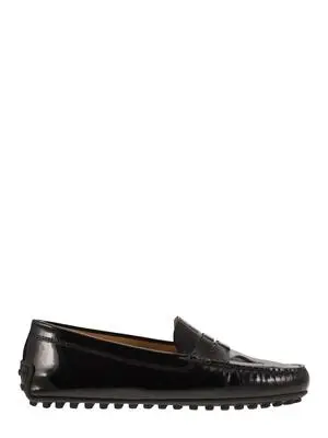 TOD'S City Gommino Moccasins In Glossy Leather - Black