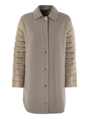 HERNO HERNO Wool Coat With Down Sleeves