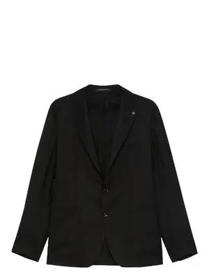 Tagliatore Single-breasted Notched Lapel Blazer - Black