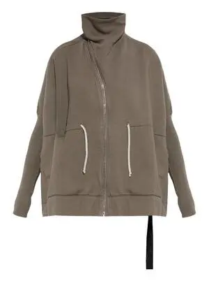 Rick Owens Zip-up Funnel Neck Sweatshirt - Gray