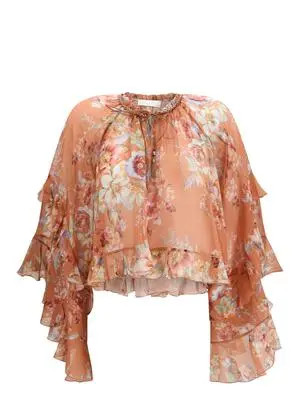 Zimmermann Ruffle Blouse - Multicolor