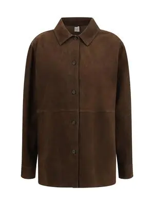 TOTEME Suede Shirt Jacket - Brown