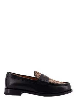 Dior Leather Loafers With Oblique Detail - Multicolor
