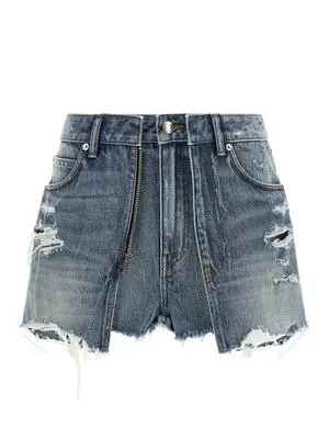 Alexander Wang Double Layer Denim Skort - Blue