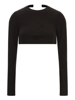 TOM FORD Impossible" Long Sleeve Crop Top - Brown