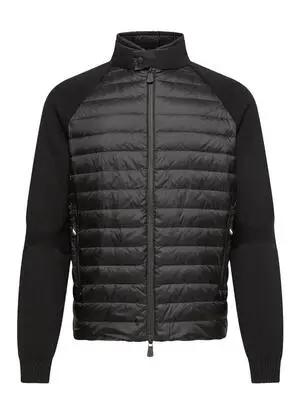 Moncler Quilted High Neck Zip Up Jacket - Black