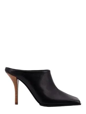 Alaïa Black Leather Square Toe Stiletto Mules - Multicolor
