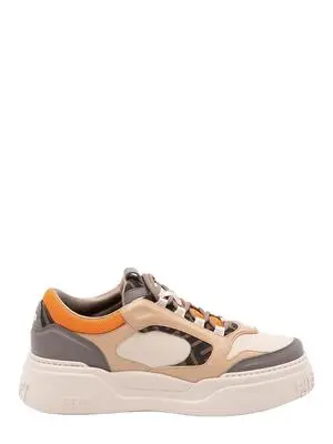 Fendi Calf Leather "force" Sneakers Made In Italy - Multicolor