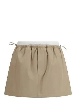 Alexander Wang Drawstring Mini Skirt - Cream