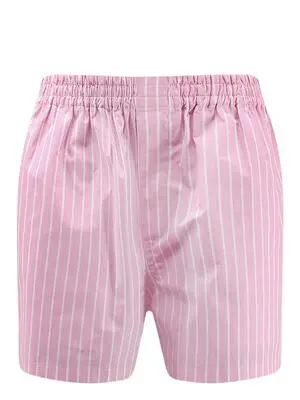 Balenciaga Cotton Boxer Shorts With Pinstripe Pattern - Multicolor