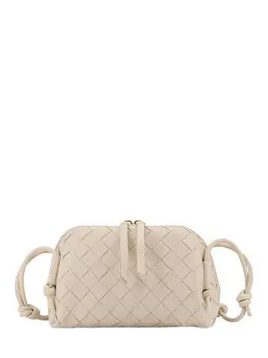 Bottega Veneta Concert Pouch Leather Crossbody Bag With Intrecciato Motif - Multicolor