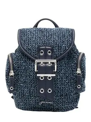 GANNI Buckled Backpack - Blue