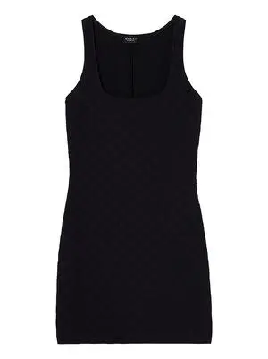 Gucci Gg Jacquard Jersey Dress - Black