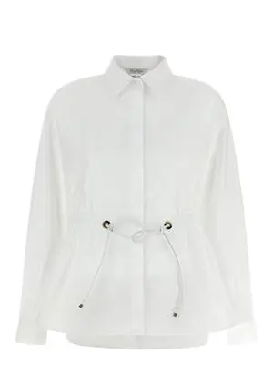 Max Mara MAX MARA MxmTazzina Pure Cotton Poplin Shirt White
