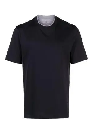 Brunello Cucinelli T-shirt With Faux-layering - Multicolor