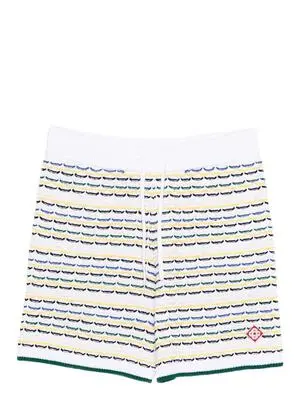 Casablanca Bermuda Shorts With Graphic Pattern - White