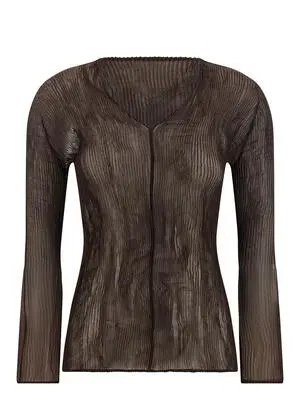 Issey Miyake Chiffon Twist 1 Top - Brown