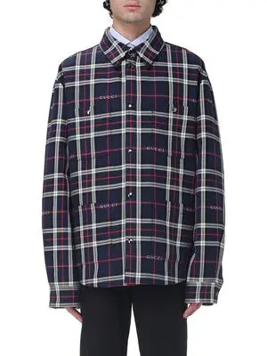 Gucci Checked Cotton Jacket - Blue